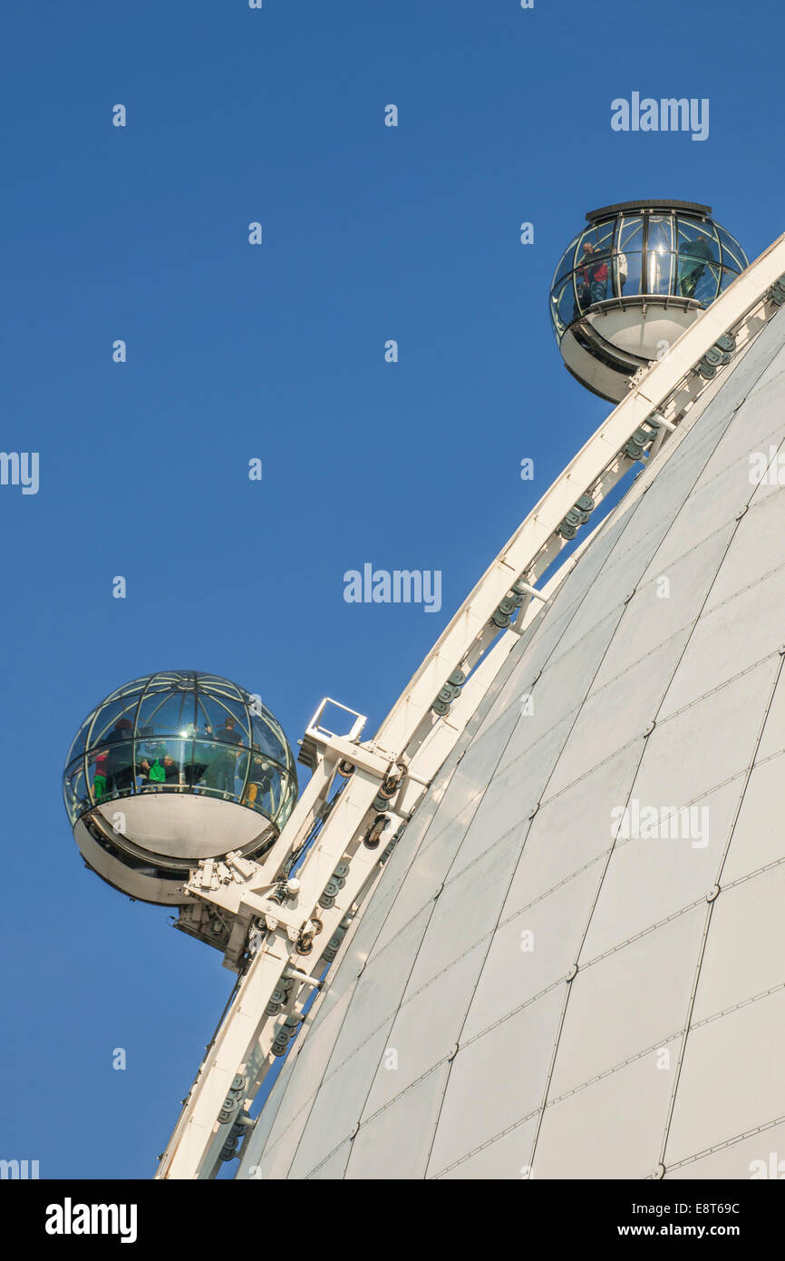 Sky View view cabins on the dome of the event arena Ericsson Globe, the ...