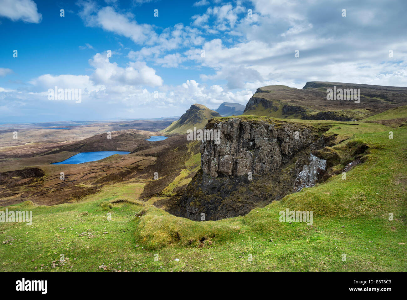Rocky landscape of Quiraing, Trotternish Ridge, Isle of Skye, Scotland ...