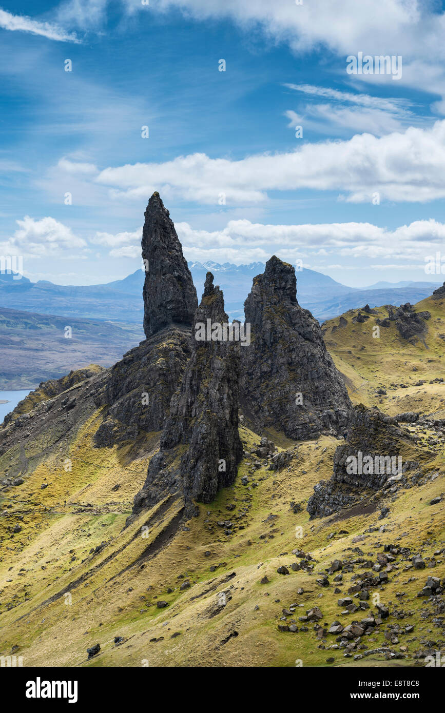 Bizarre rock formation, Old Man of Storr, Isle of Skye, Scotland ...