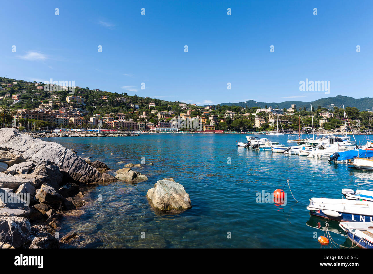 Townscape, Santa Margherita Ligure on the Gulf of Genoa, Italian ...