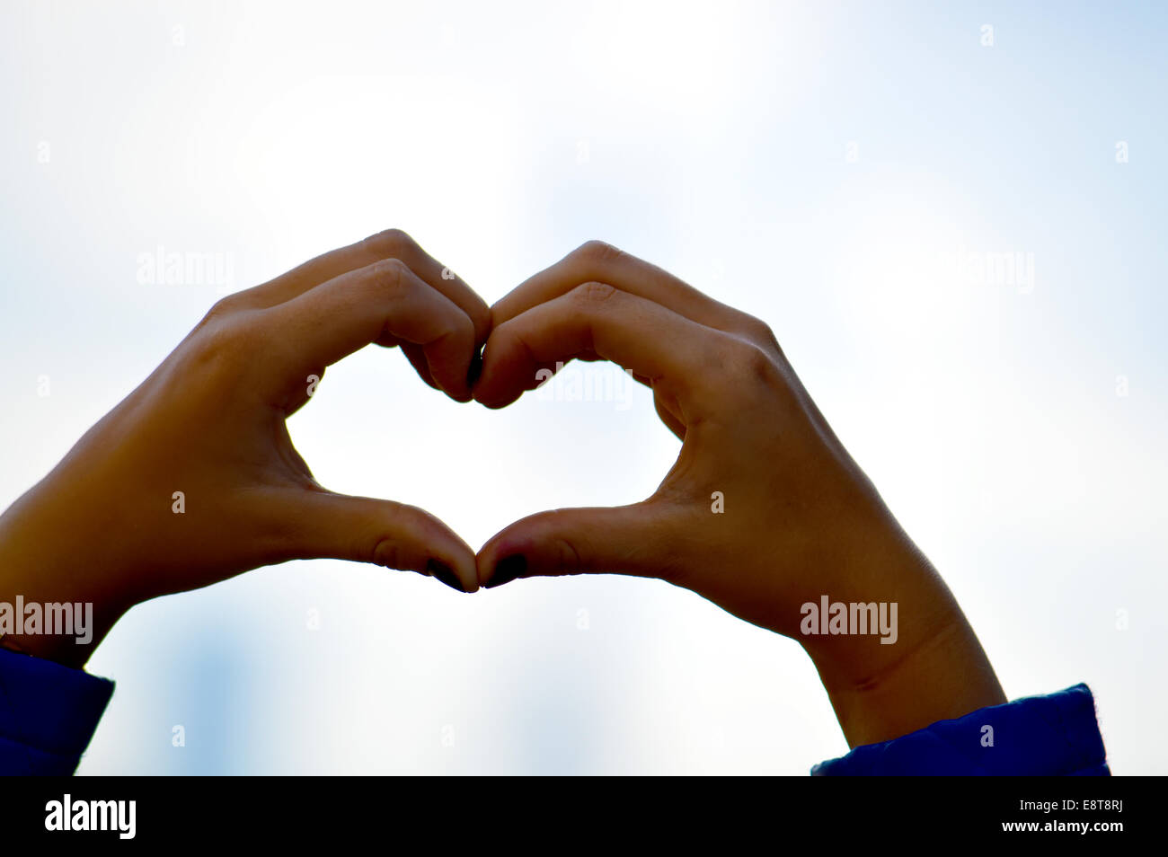 Hands creating Heart Stock Photo - Alamy