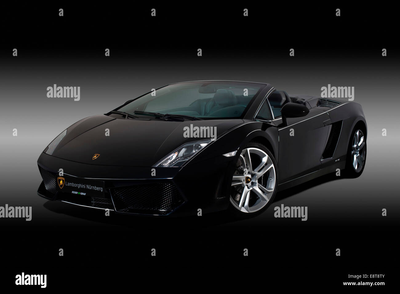 Black lamborghini convertible car hi-res stock photography and images ...
