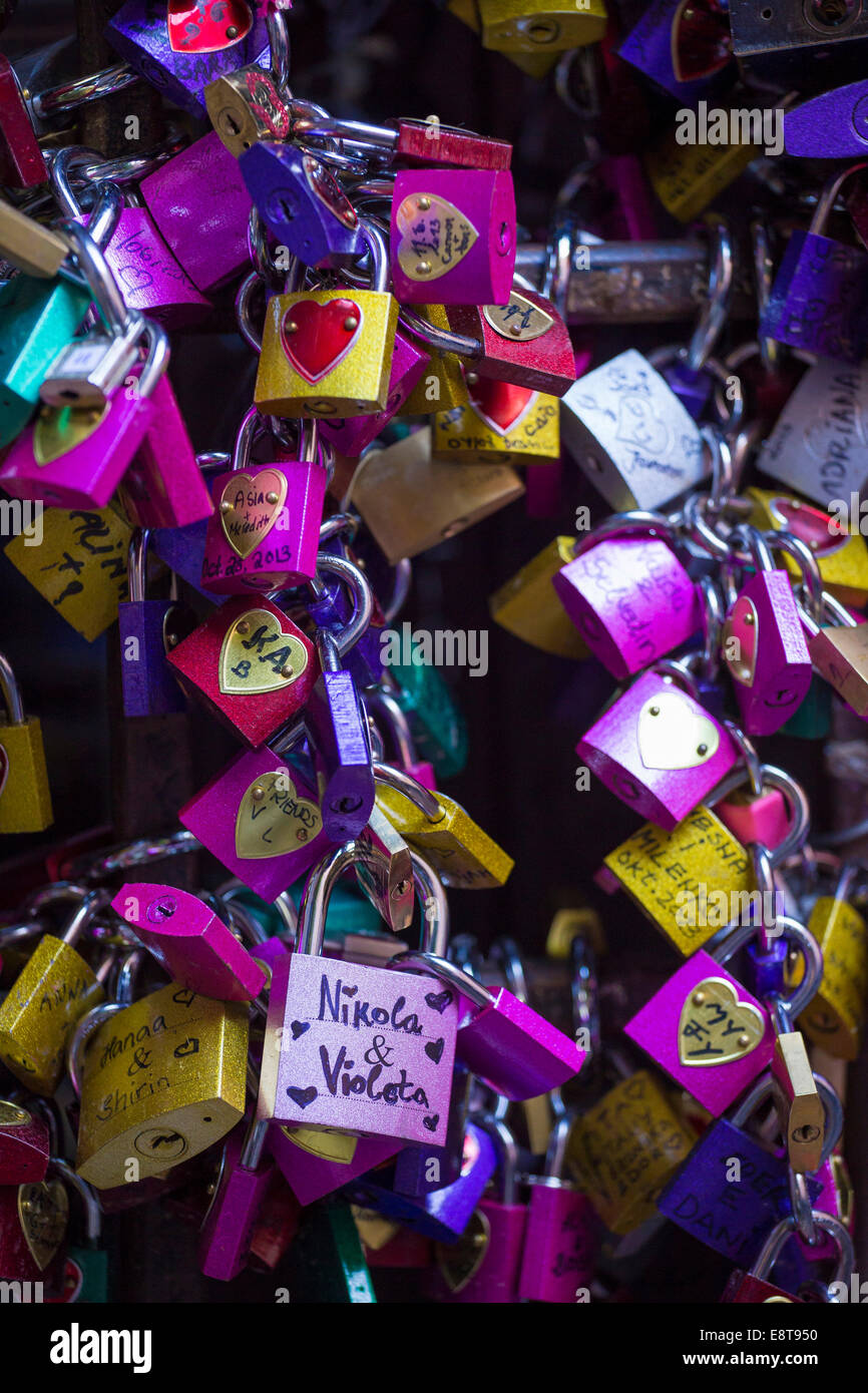Close up love locks hi-res stock photography and images - Alamy
