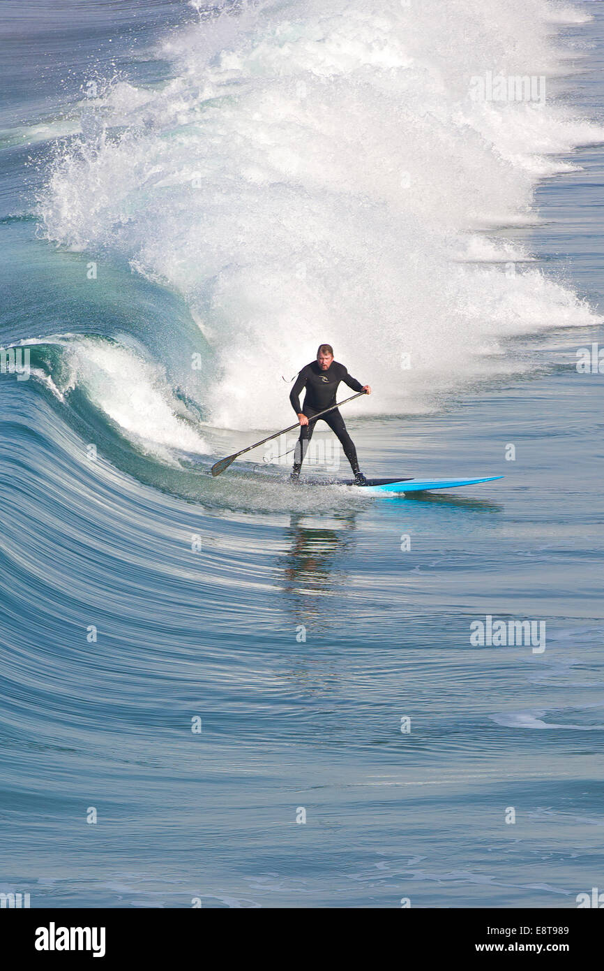 Staying Upright. Hermosa Beach, California Stock Photo - Alamy