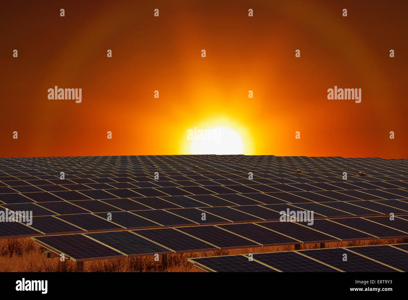 Solar panels at night hi-res stock photography and images - Alamy