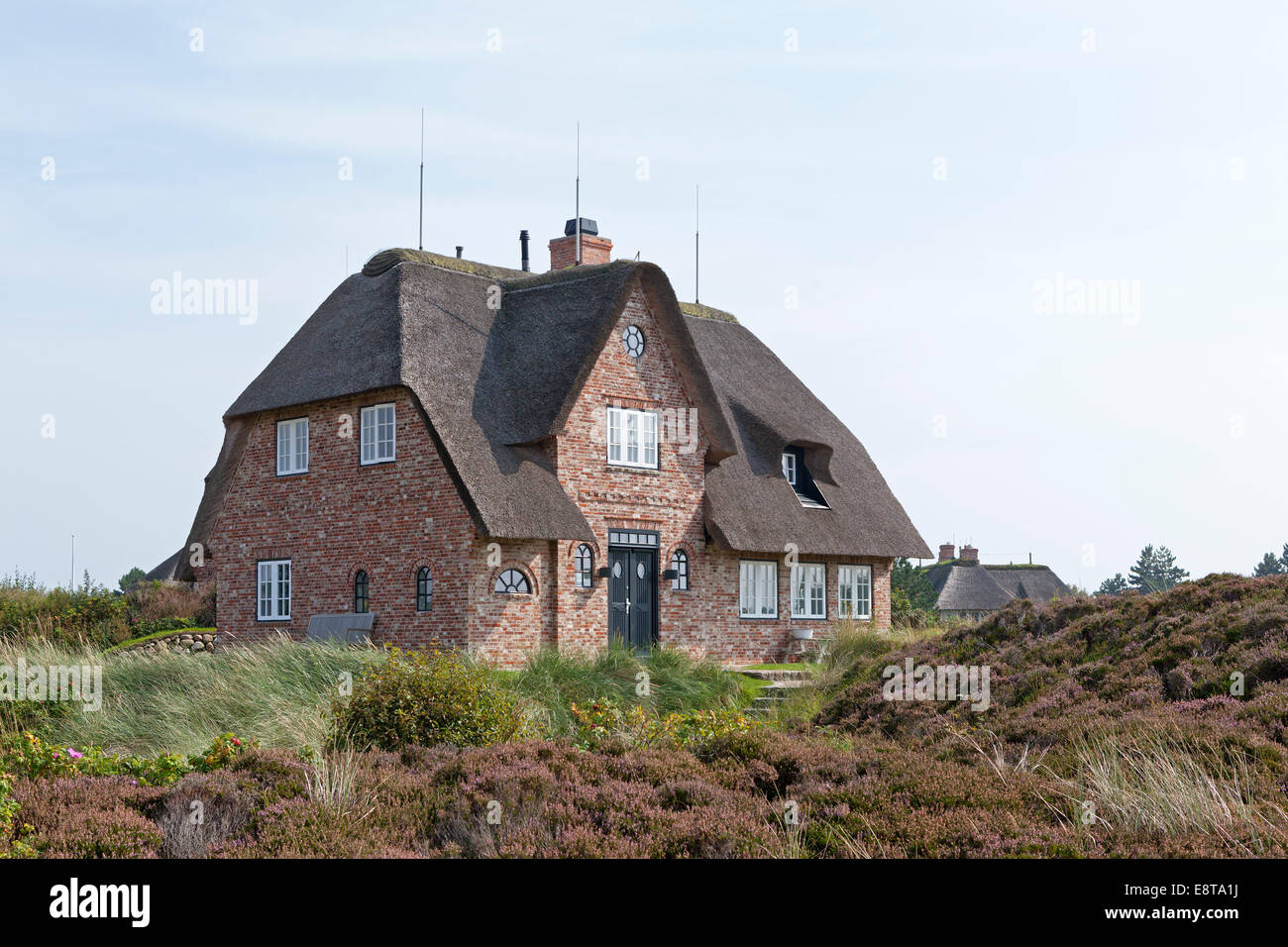 thatched house, Kampen, Sylt Island, Schleswig-Holstein, Germany Stock ...