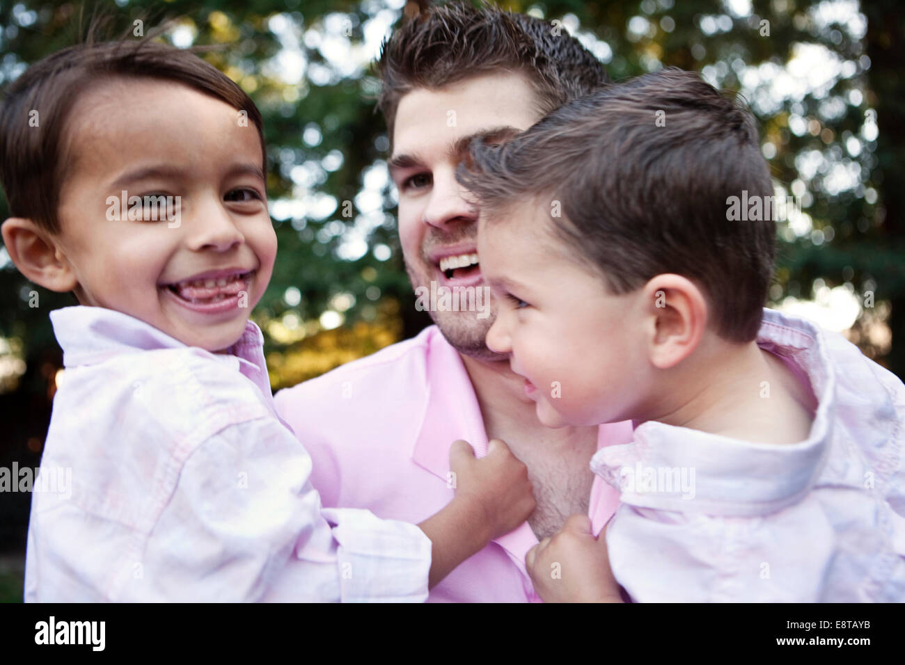 Father two young sons hi-res stock photography and images - Alamy
