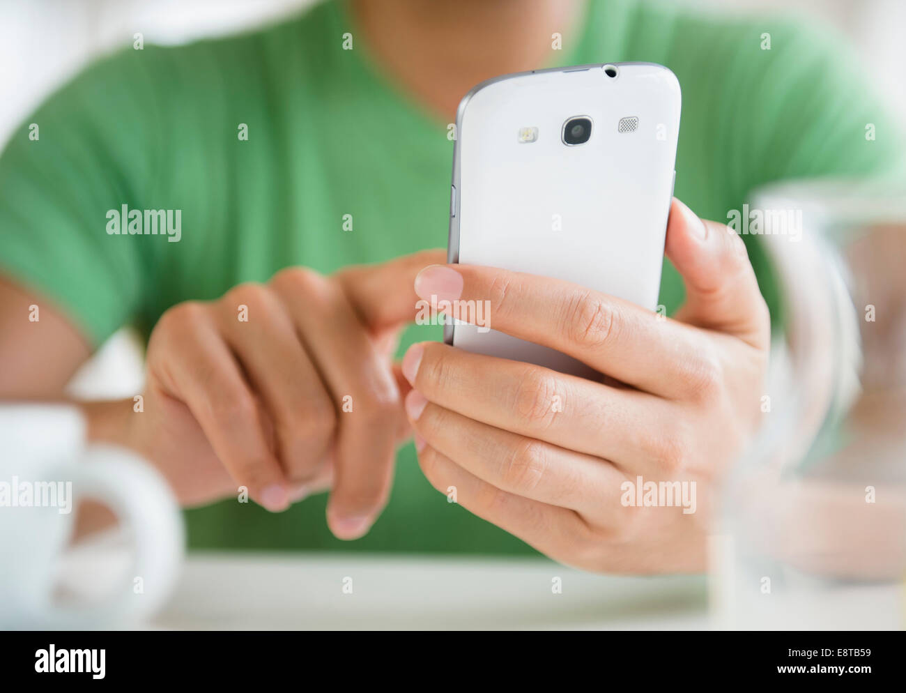 Man touching phone hi-res stock photography and images - Alamy