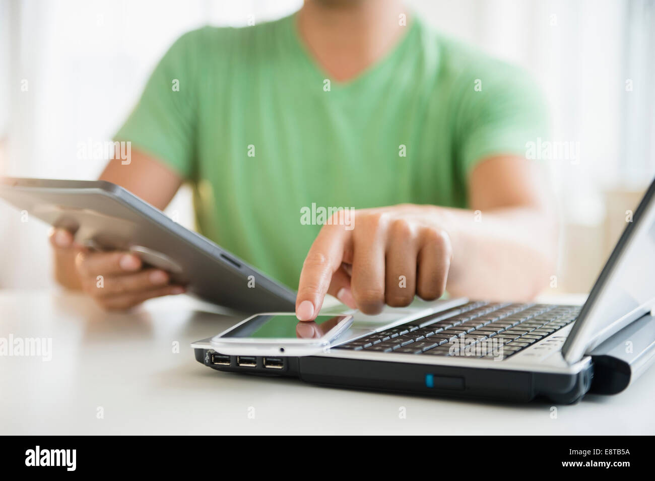 Computer laptop phone tablet hi-res stock photography and images - Alamy