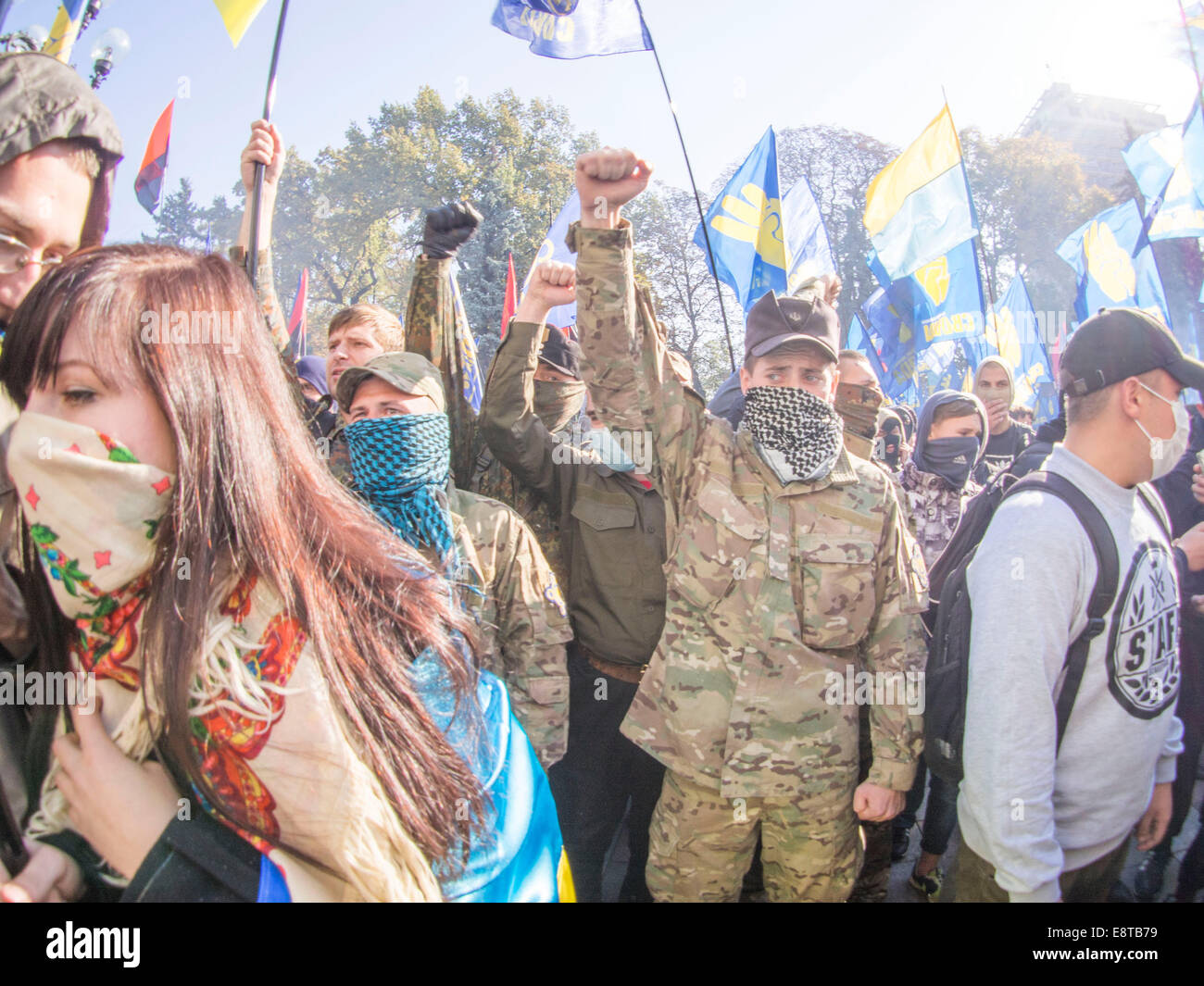 Kiev, Ukraine. 14th Oct, 2014. Ultra radicals require immediate ...