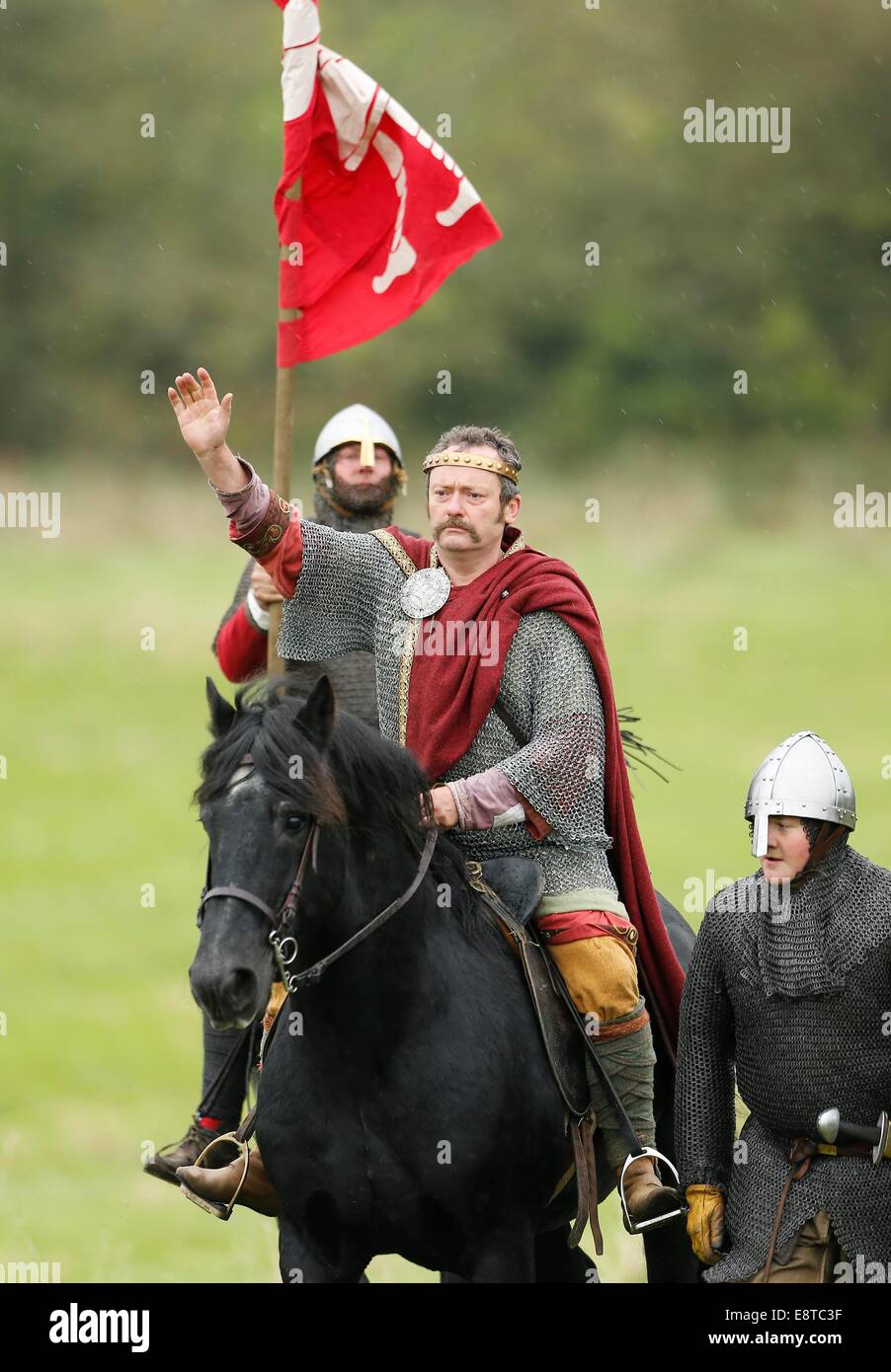 King Harold II seen during a Battle of Hastings re-enactment at Battle ...