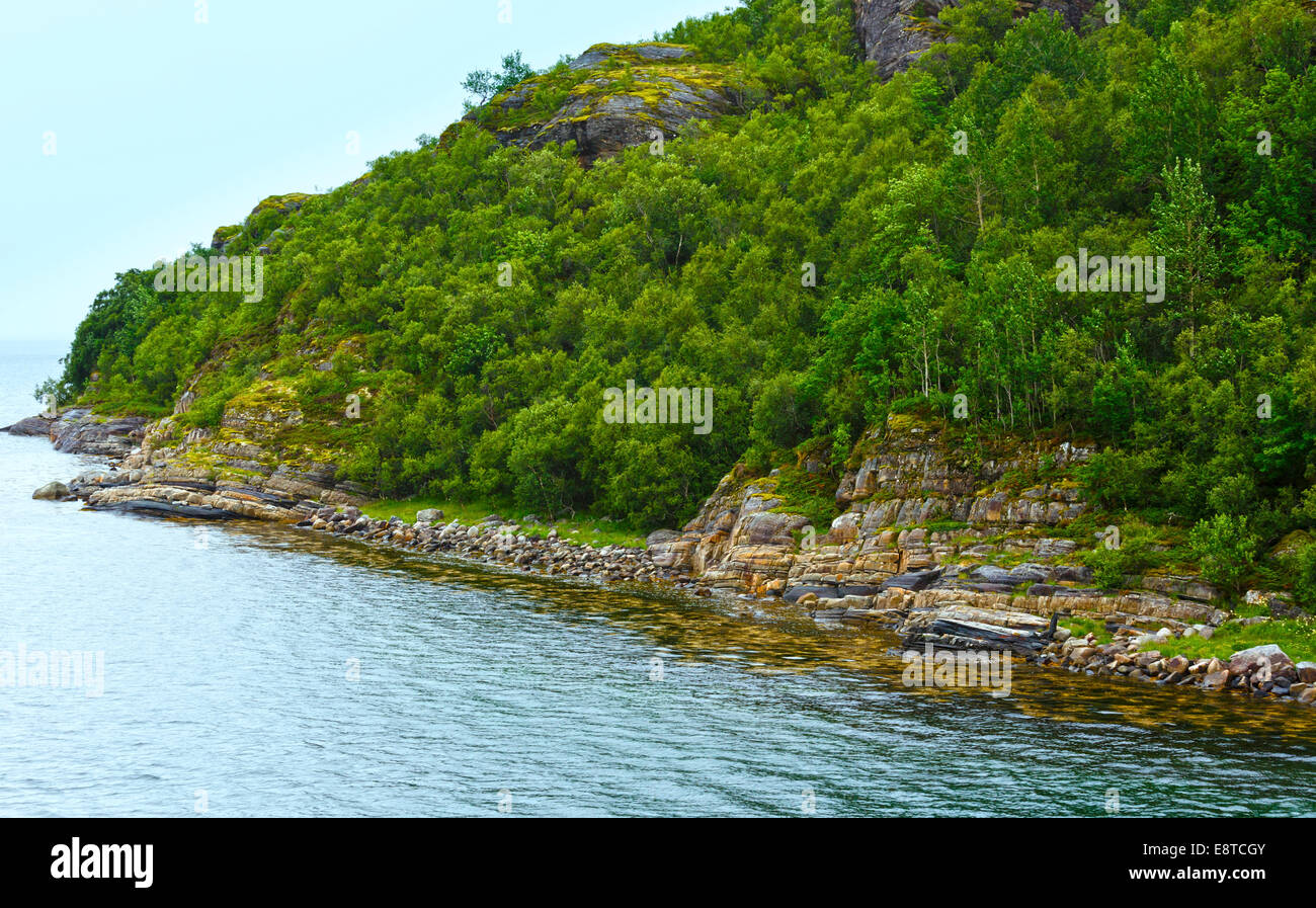 Ranfjorden Fjord summer cloudy view from ferry (Norway Stock Photo - Alamy