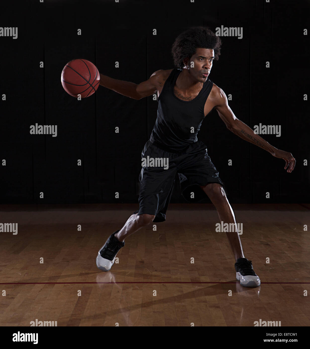 African american playing basketball hi-res stock photography and images ...