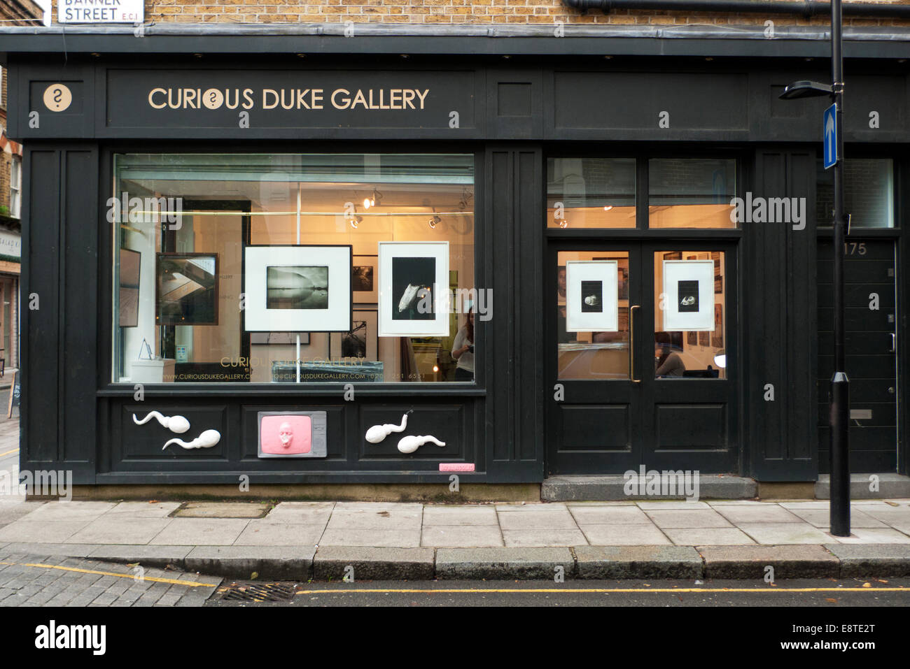 Barbican, London UK. 14th October 2014. The Curious Duke Gallery on the ...