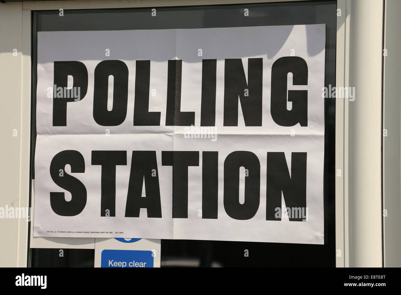 A Polling station sign, England Stock Photo - Alamy