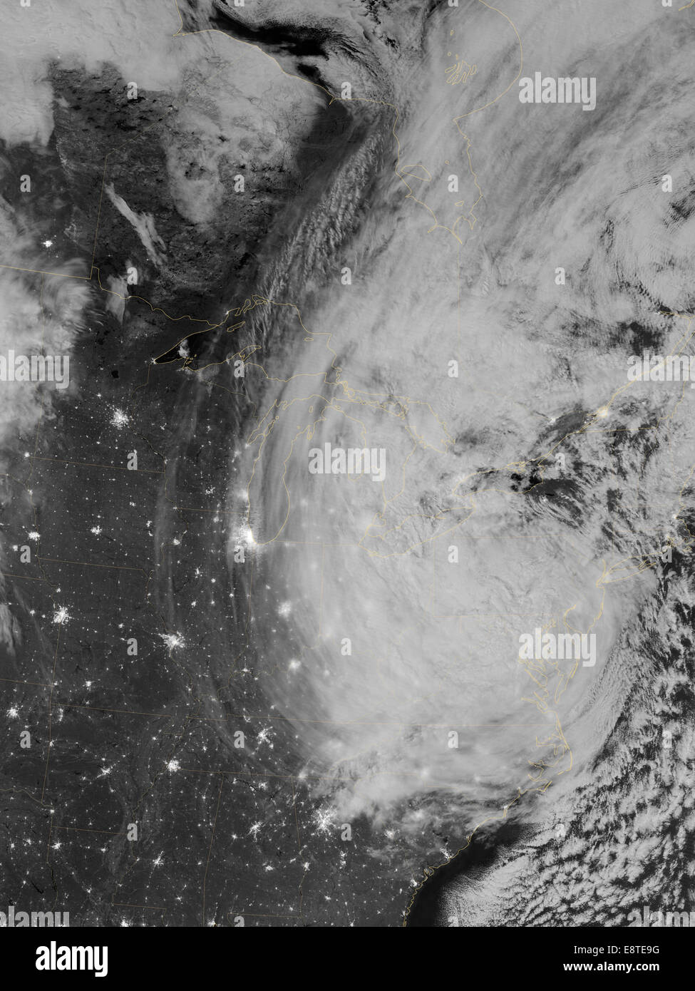 Hurricane sandy satellite image hi-res stock photography and images - Alamy