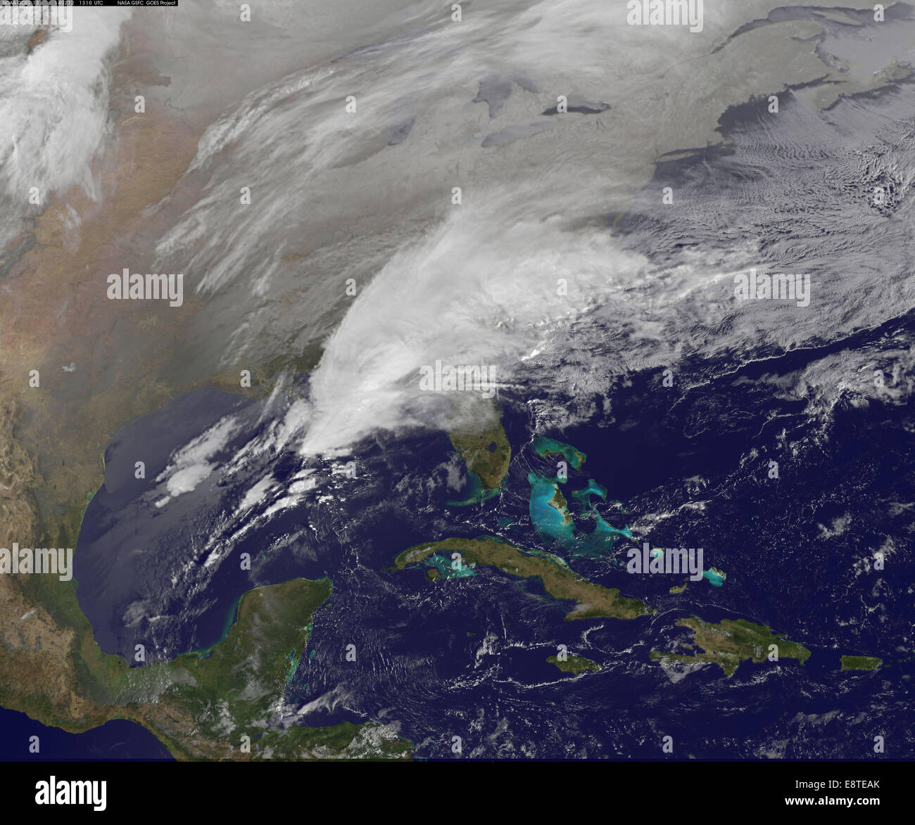 Satellite imagery shows a major winter storm impacting the southern ...
