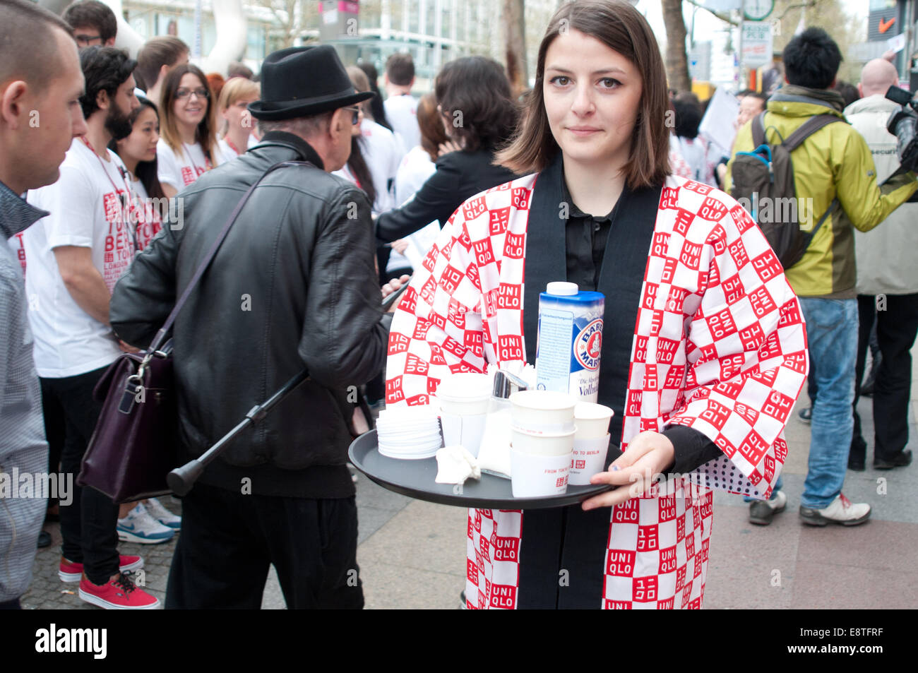 Grand Opening of the Uniqlo Flagshipstore at Tauenzienstrasse Featuring ...