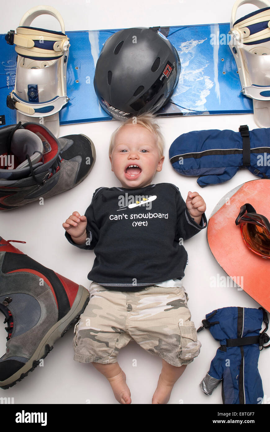 Child on comedy background shot in a studio wearing cool clothing ...