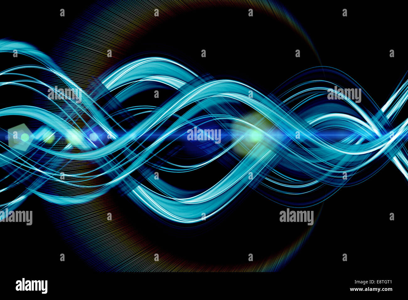 Futuristic technology wave background design with lights Stock Photo ...