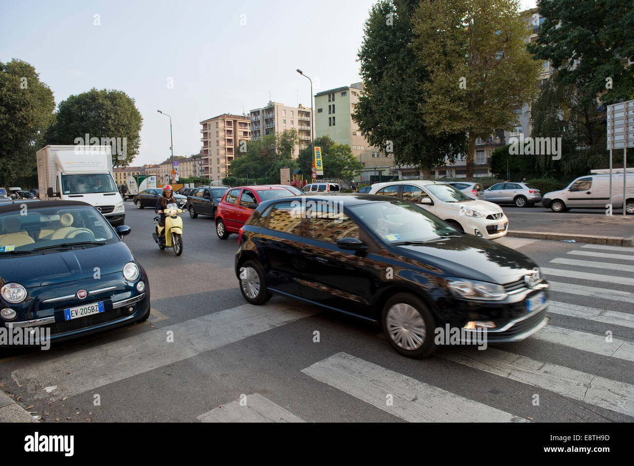 Italy, Milan, traffic in center town Stock Photo - Alamy