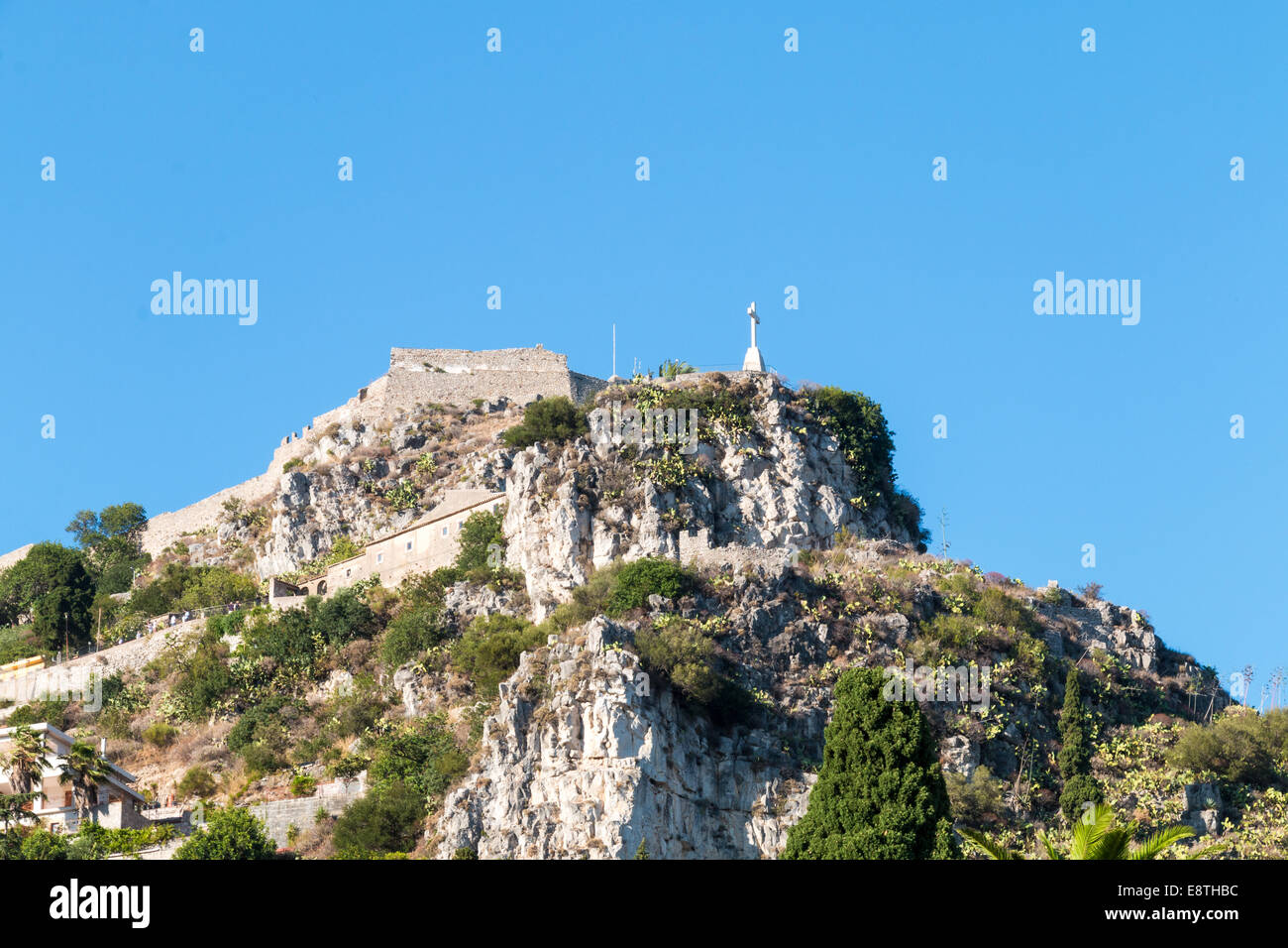 Medieval castle at castelmola hi-res stock photography and images - Alamy