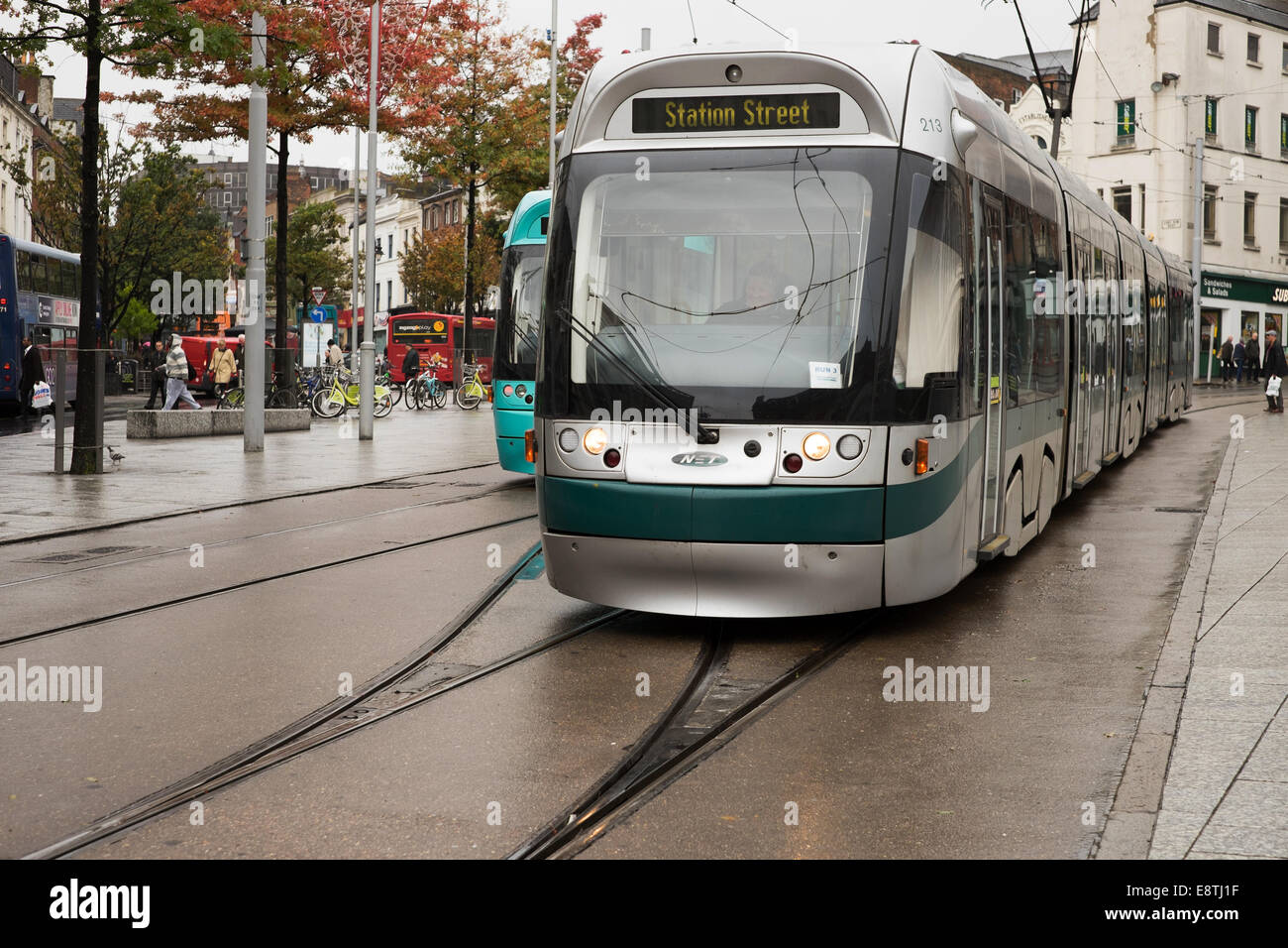 Nottingham Express Tram Stock Photo - Alamy