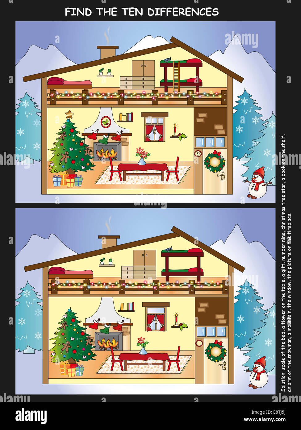 game for children: find ten differences Stock Photo - Alamy