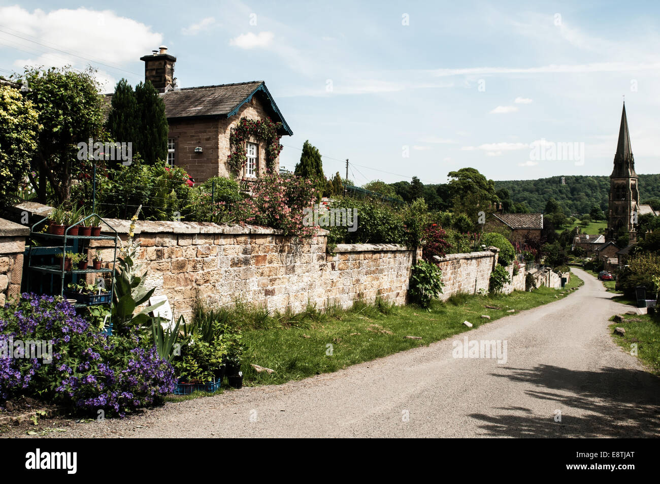 Chatsworth estate village hi-res stock photography and images - Alamy