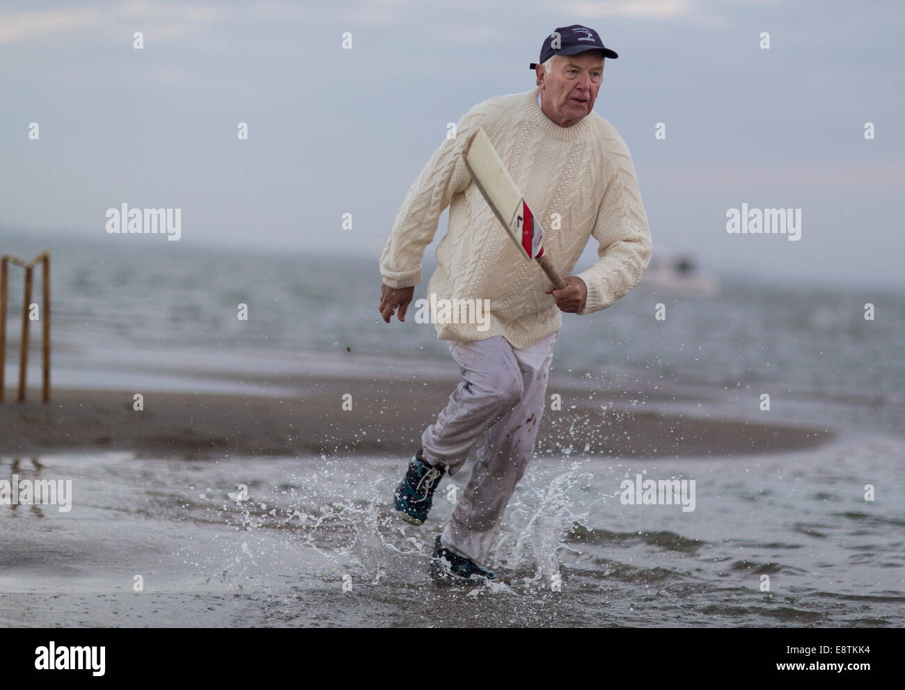 Action during the annual Brambles cricket match between members of the ...