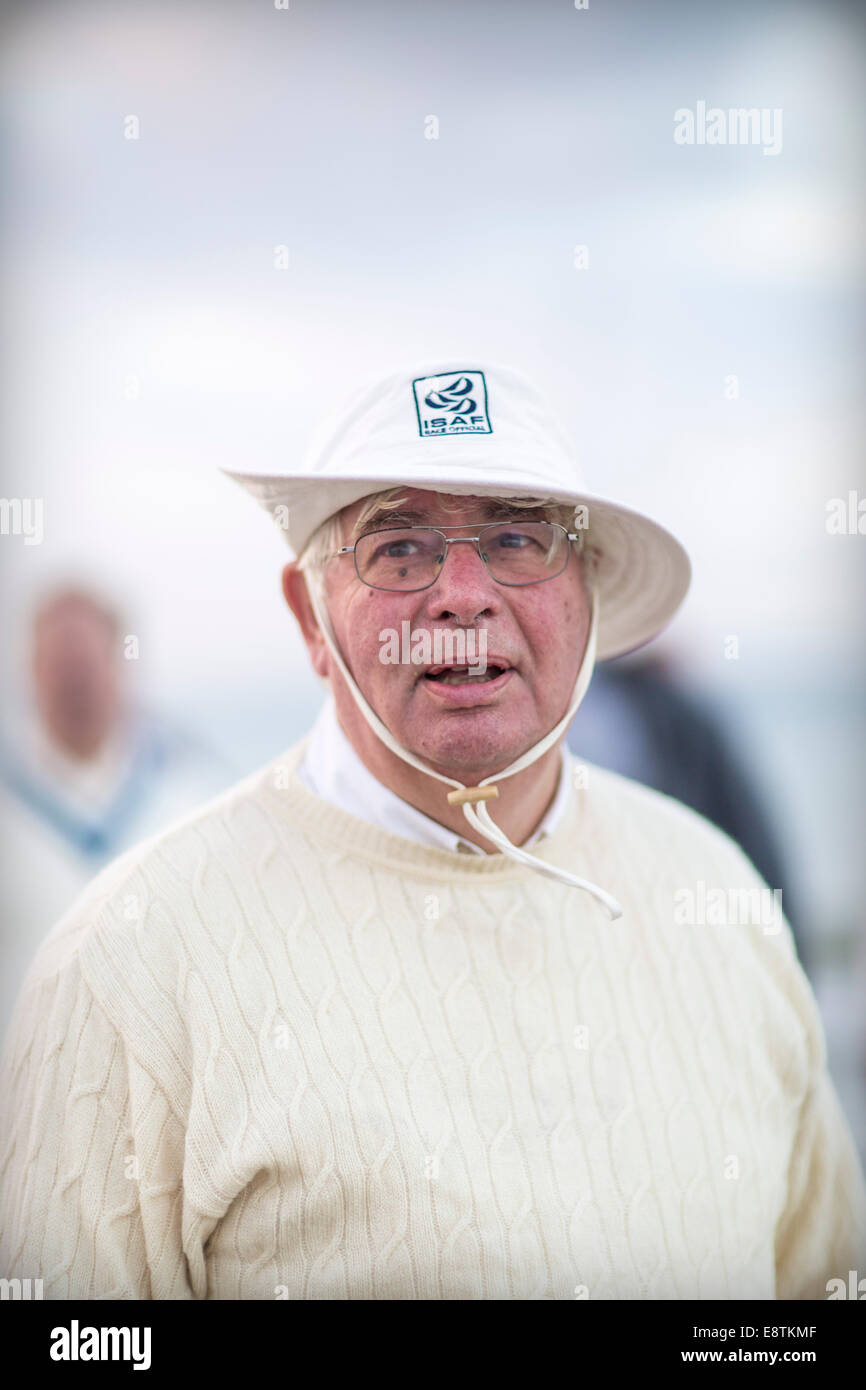 The 'umpire' looks on during the annual Brambles cricket match between ...