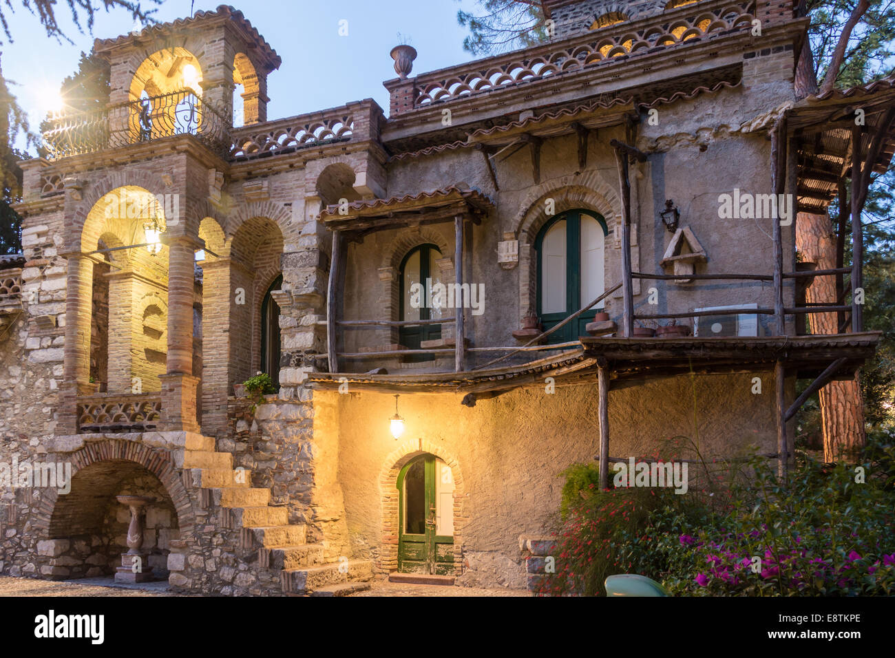 The theater of taormina and etna in the background hi-res stock ...