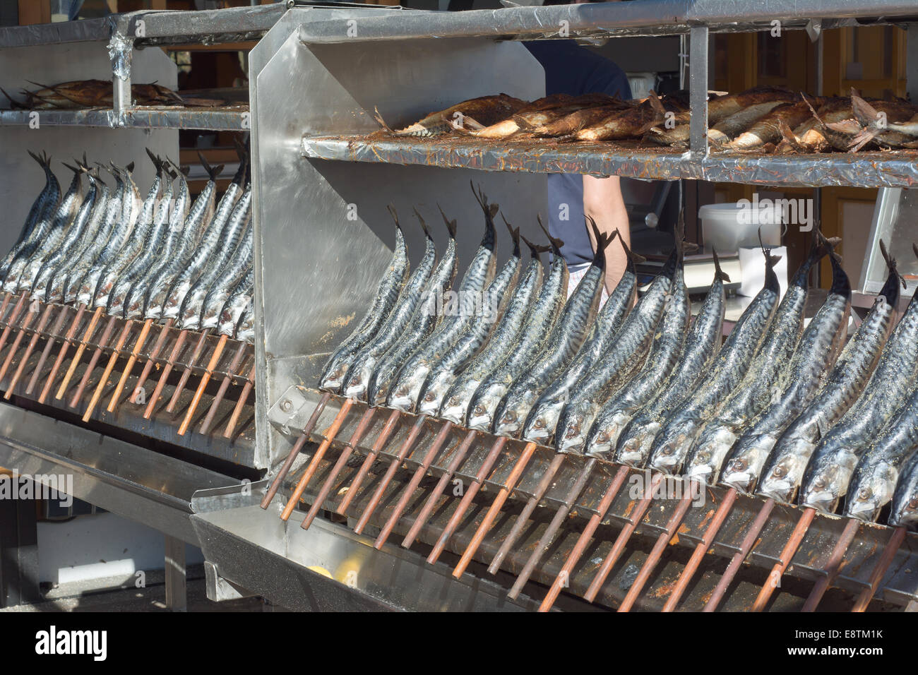 Open Fire Grilled Fish on a Stick Stock Photo - Alamy