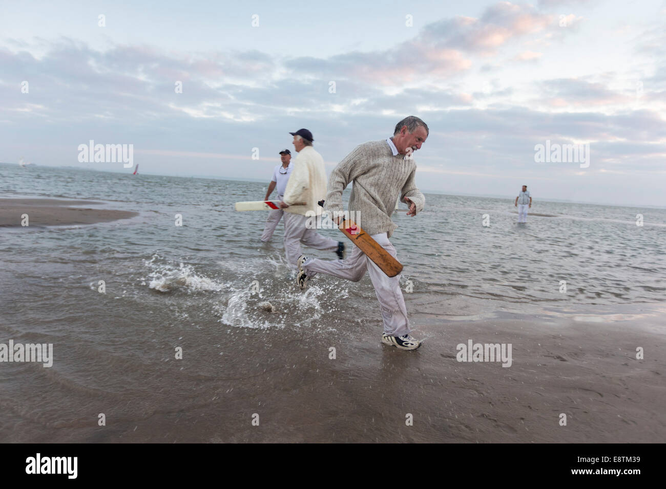 Action during the annual Brambles cricket match between members of the ...