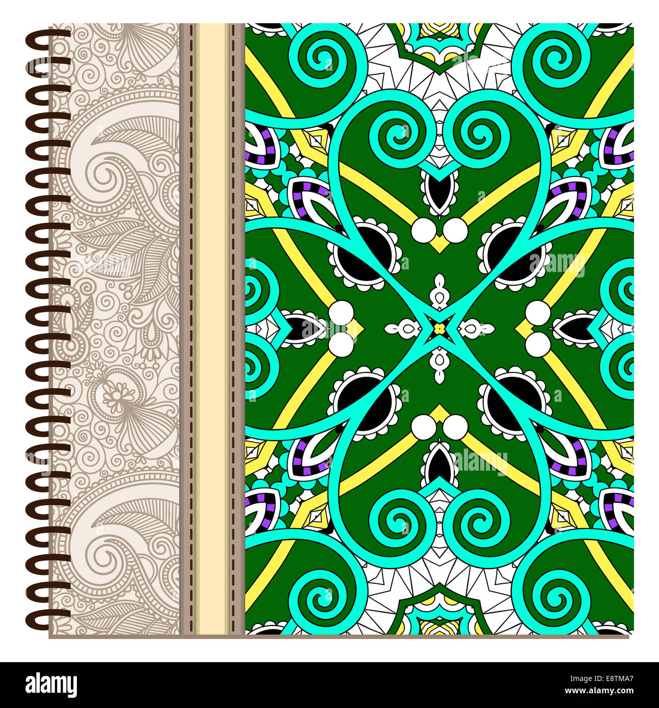 design of spiral ornamental notebook cover Stock Photo - Alamy