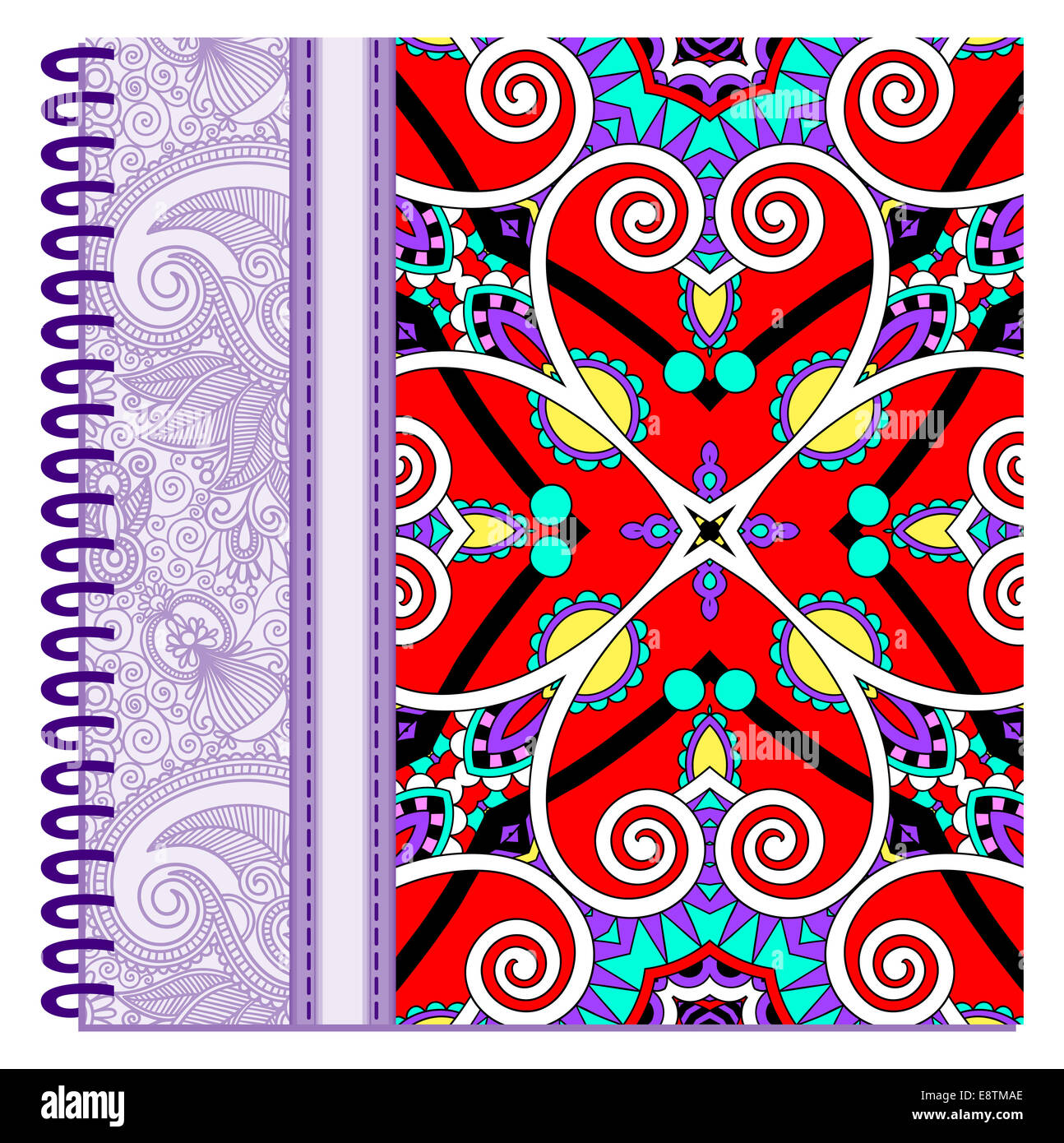 design of spiral ornamental notebook cover Stock Photo - Alamy