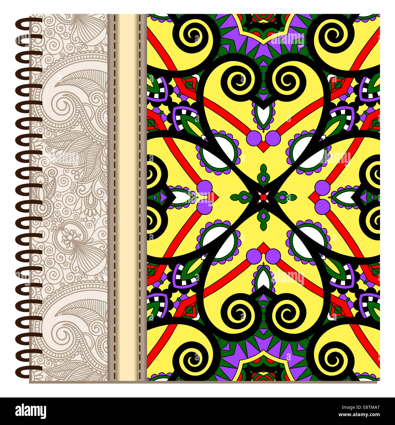 design of spiral ornamental notebook cover Stock Photo - Alamy