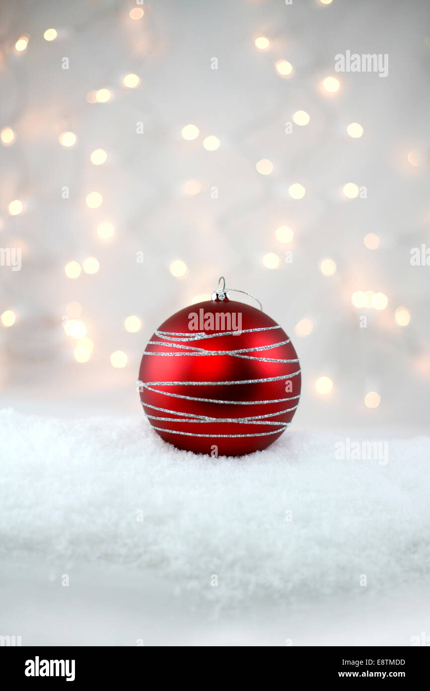 Holiday lights in snow hi-res stock photography and images - Alamy