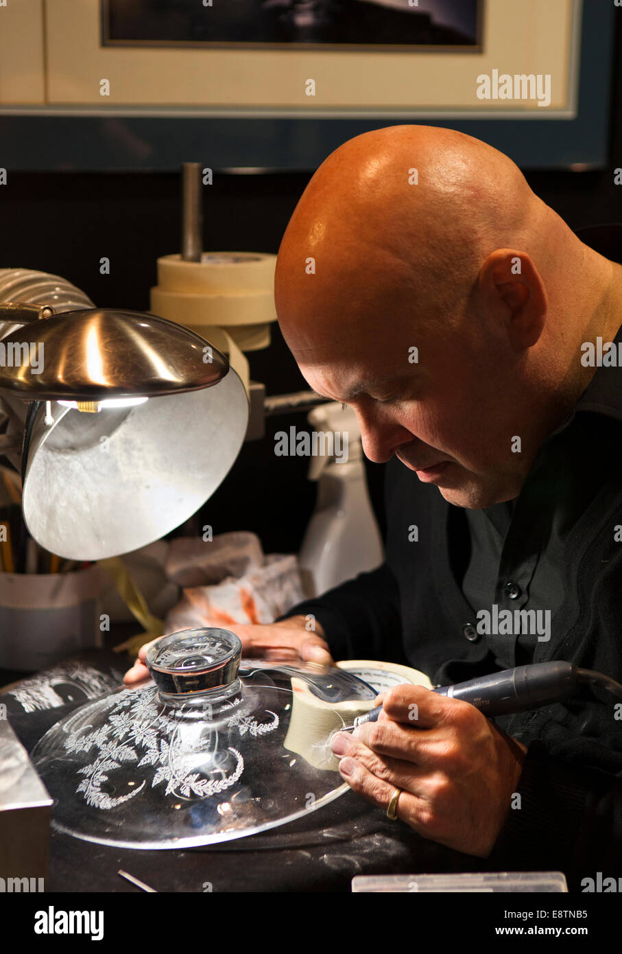 UK, England, Devon, Great Torrington, Dartington Crystal factory, Nick ...