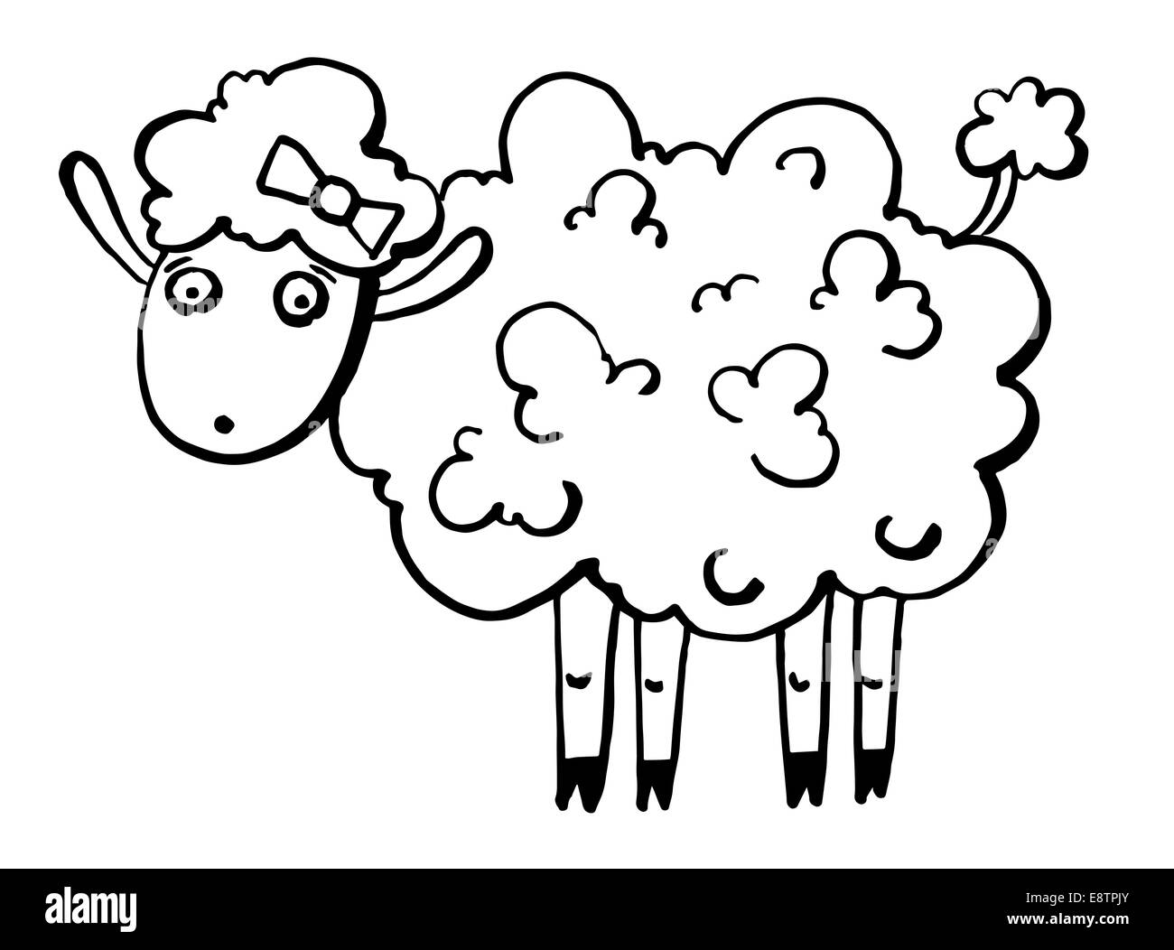 Doodle sheep hi-res stock photography and images - Alamy
