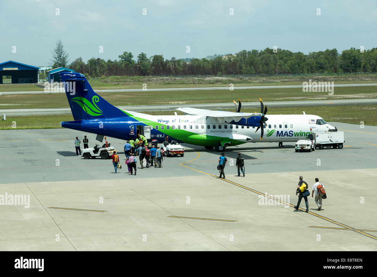 MAS Wings aeroplane on tarmac, Miri airport, Malaysia Stock Photo - Alamy