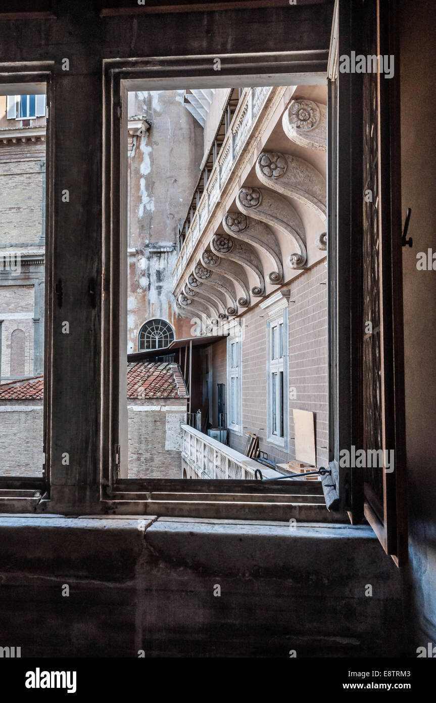 landscape from an ancient window in rome Stock Photo - Alamy