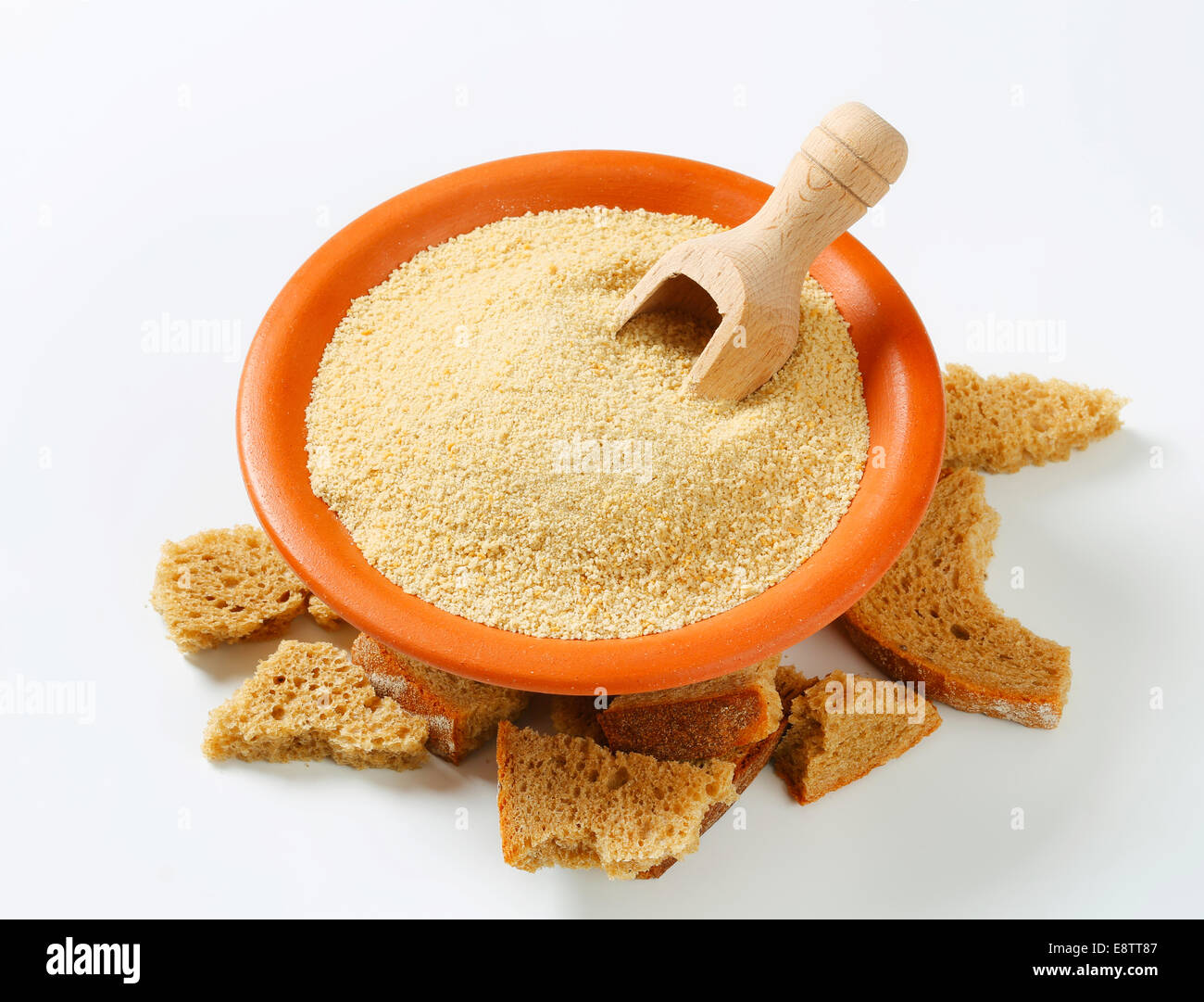 Bowl of dry bread crumbs Stock Photo - Alamy