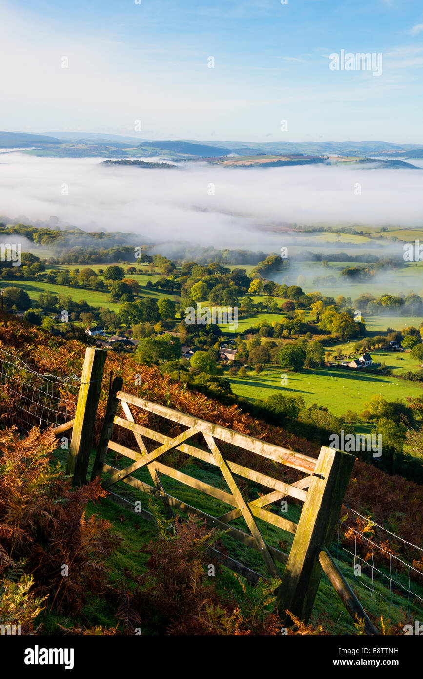 Countryside mist gate hi-res stock photography and images - Alamy