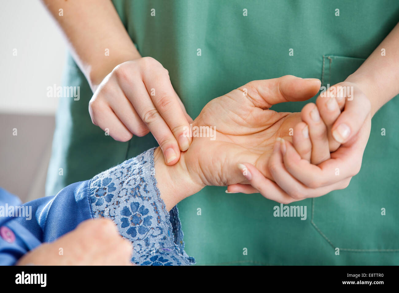 Elderly woman checking hi-res stock photography and images - Alamy