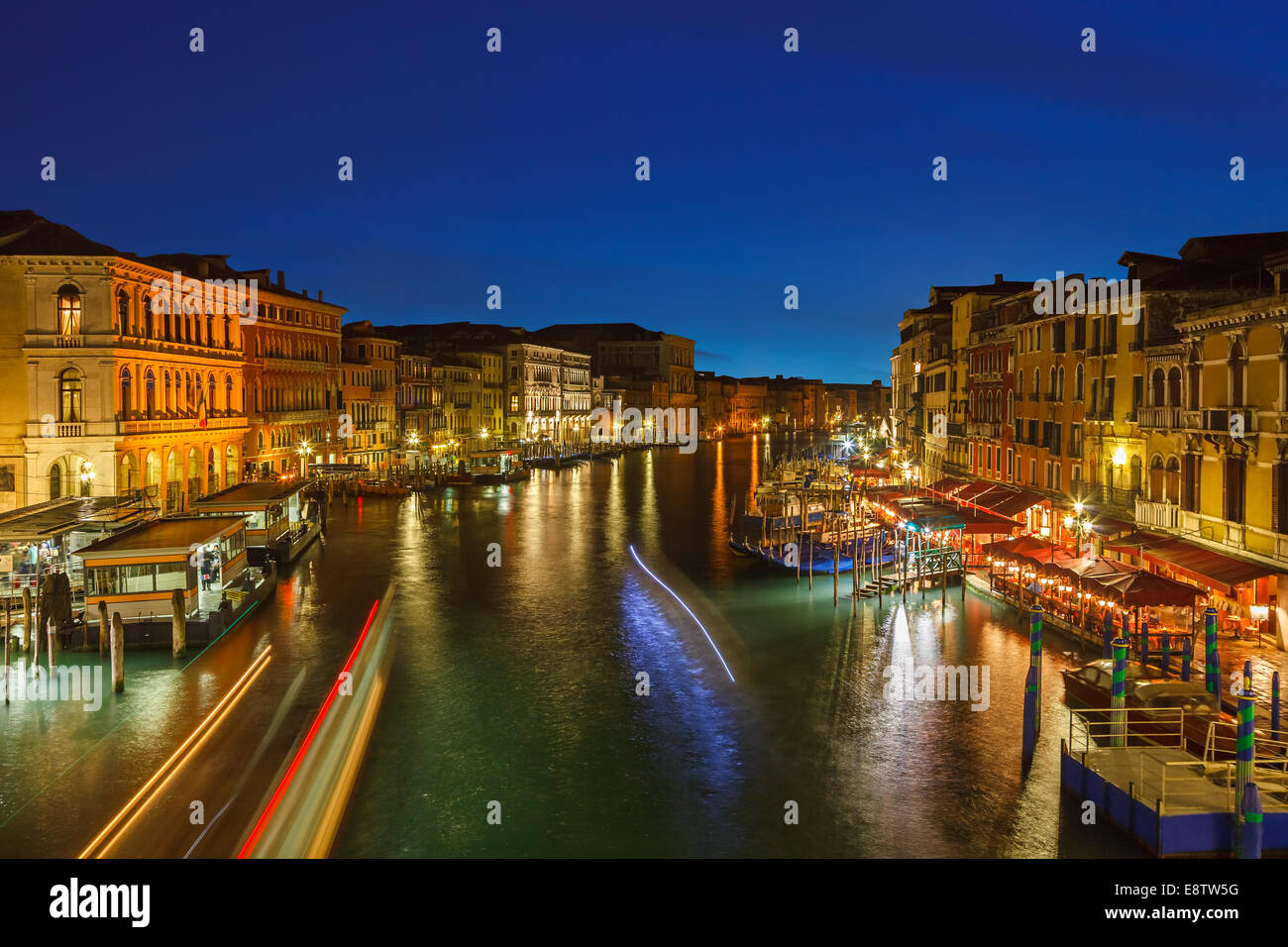 Grand Canal at night, Venice Stock Photo - Alamy
