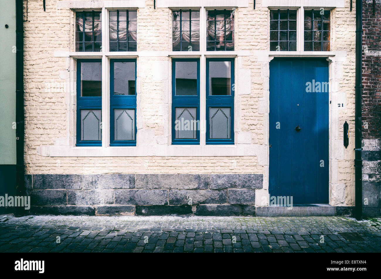 House in Blue Stock Photo - Alamy