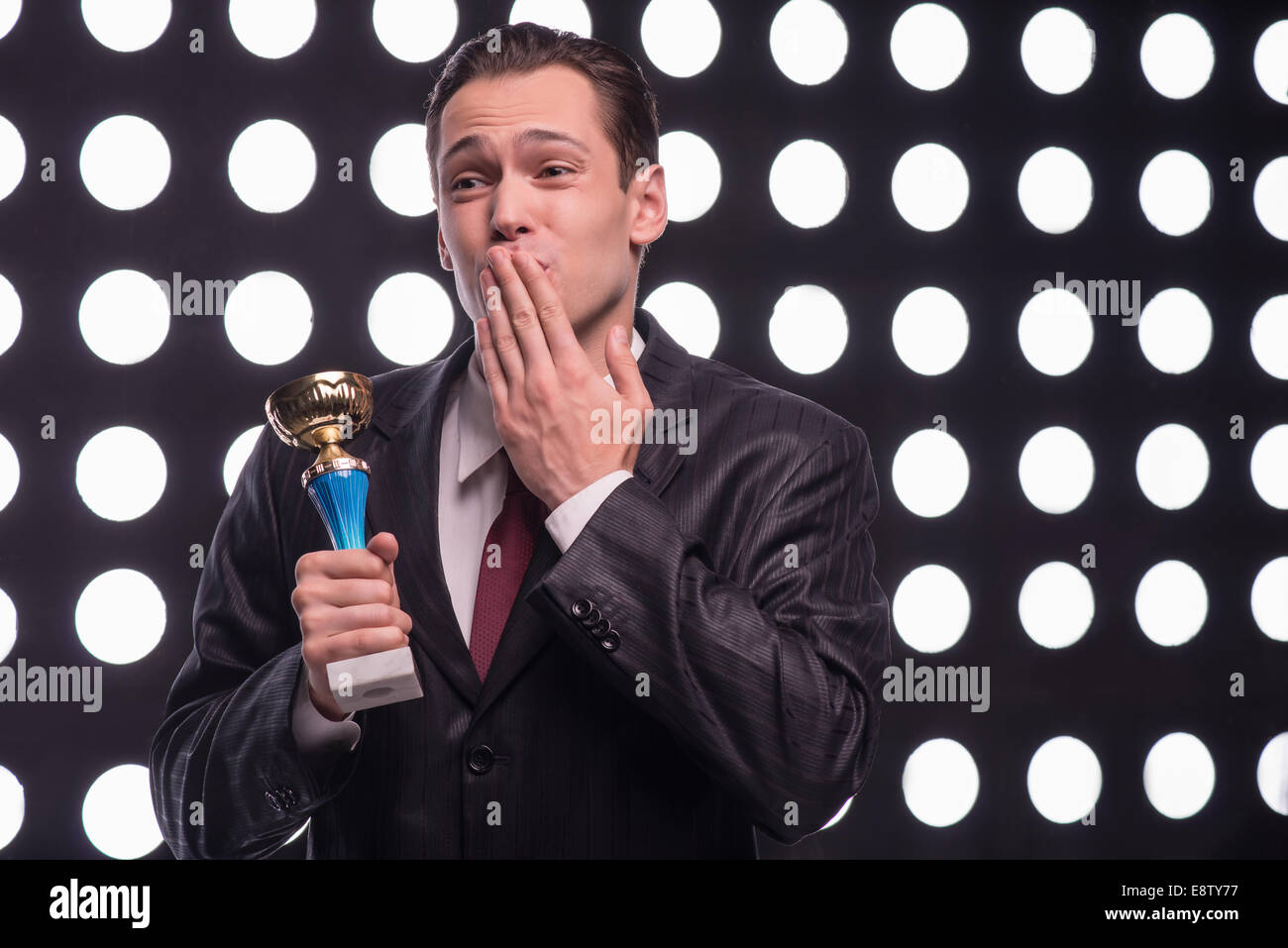 Attractive star TV presenter Stock Photo - Alamy