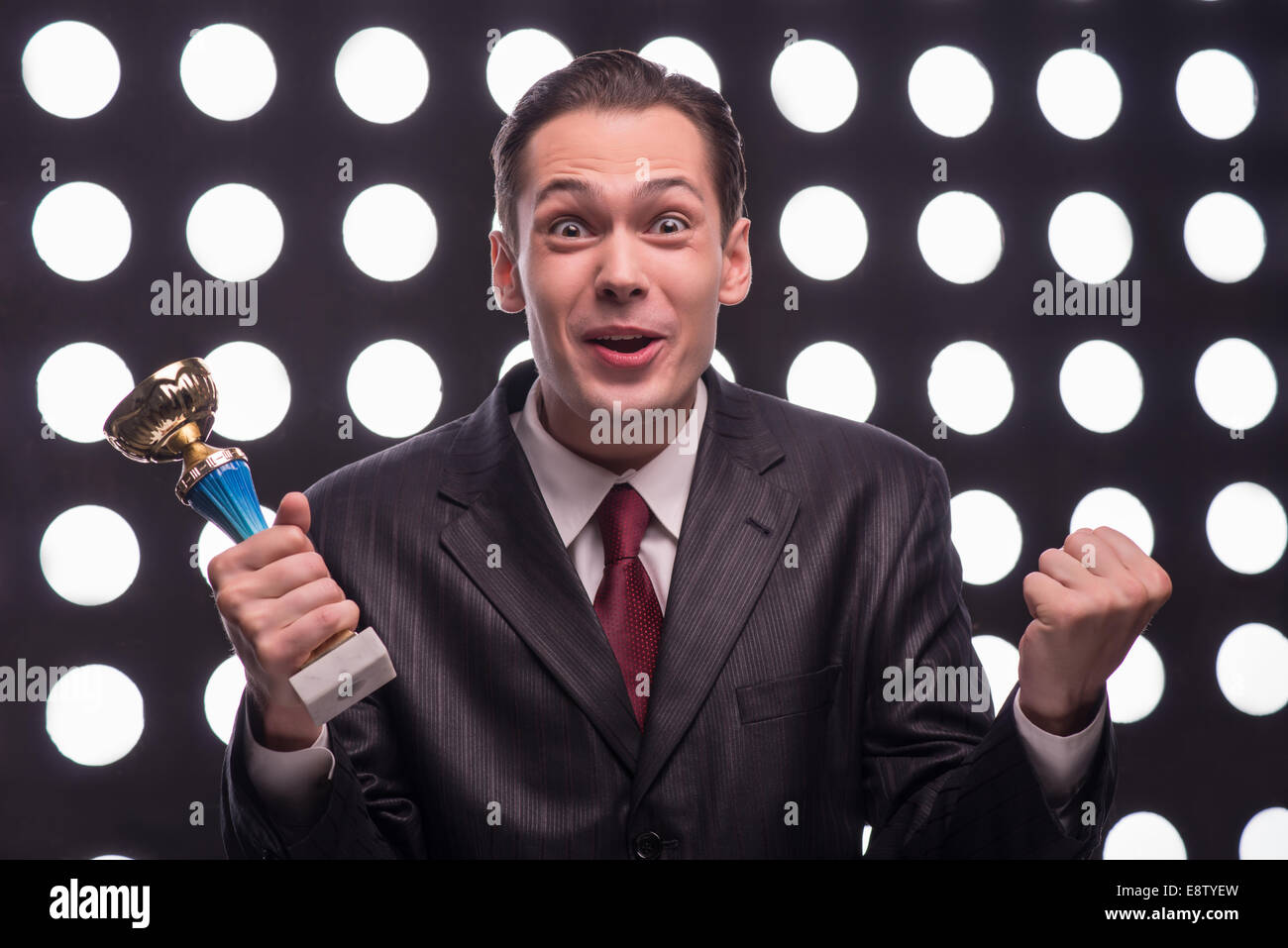 Attractive star TV presenter Stock Photo - Alamy