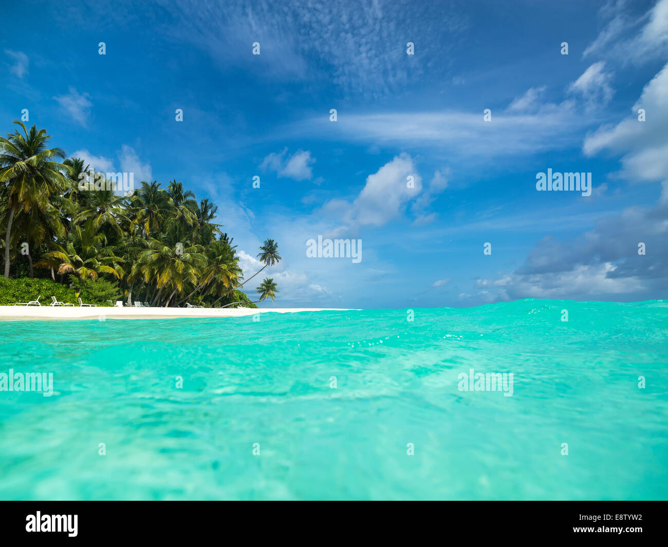Perfect tropical island paradise beach Maldives Stock Photo - Alamy